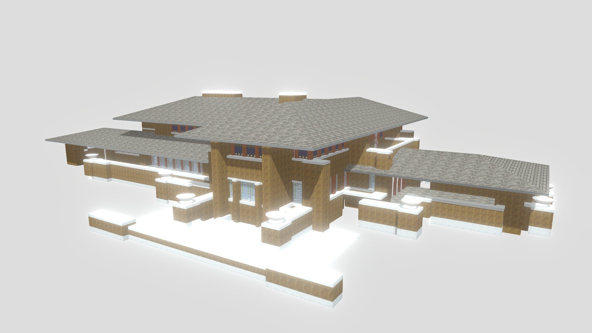 frank lloyd wright martin house - 3D model by Stacked [cbef1af] - Sketchfab