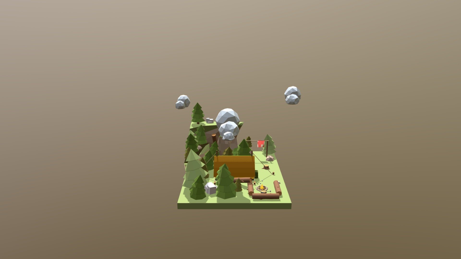 Fire Camp - 3D model by PierreMarieM [cbf6274] - Sketchfab