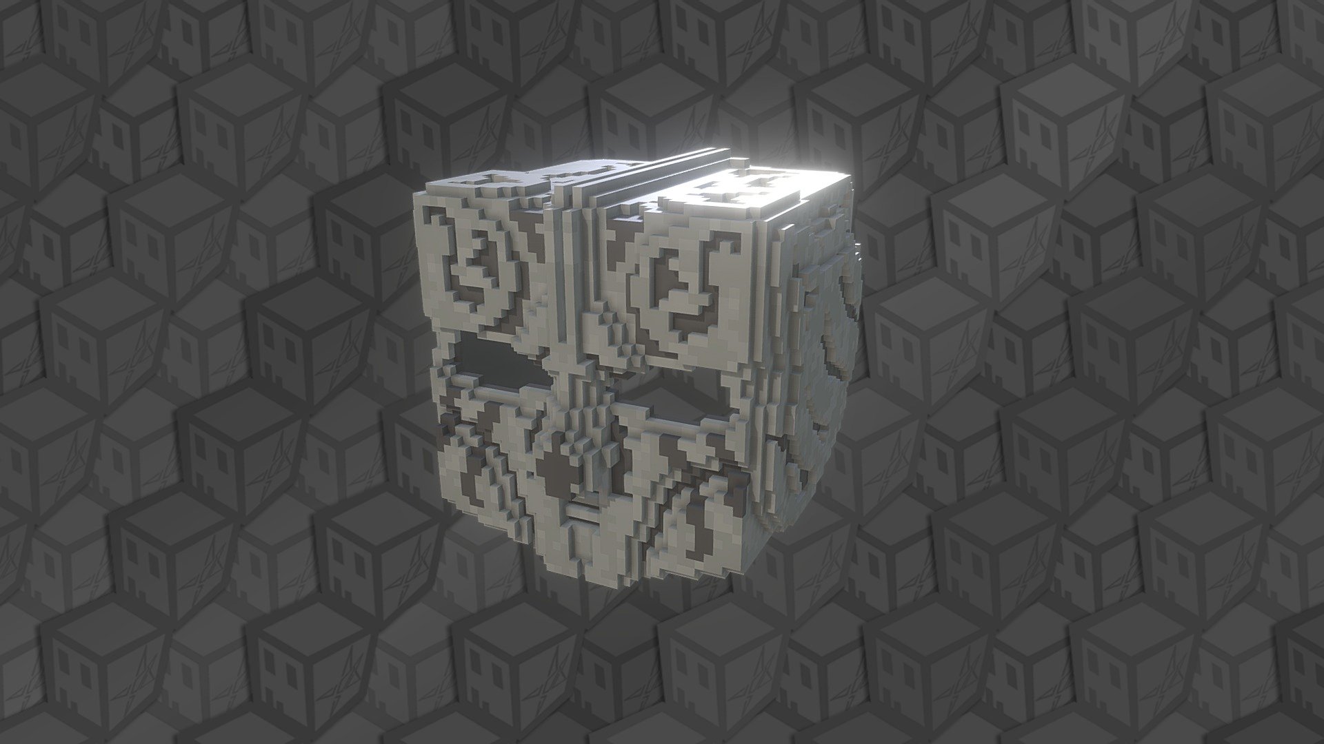 Helmet (32-bit voxels) - 3D model by zachrywilsn | nullblox ...