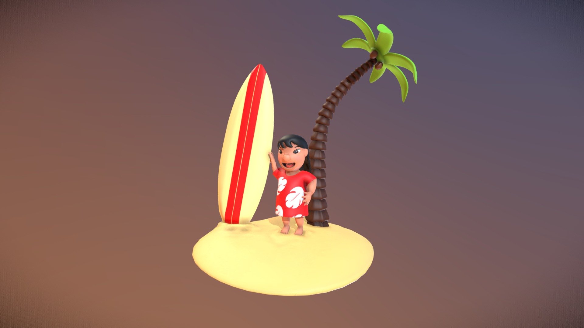 Lilo from Lilo and Stitch (Disney) - 3D model by Création et Nouveaux ...
