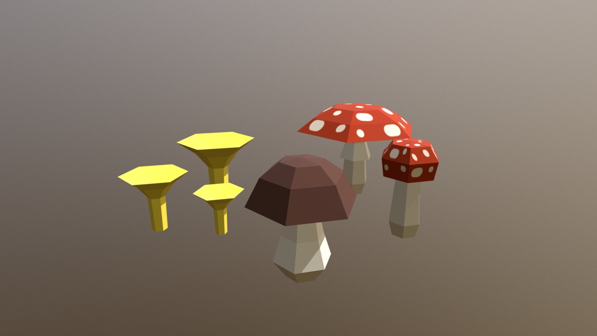 Mushrooms - 3D model by Ben (@breadcipher) [cbfad83] - Sketchfab