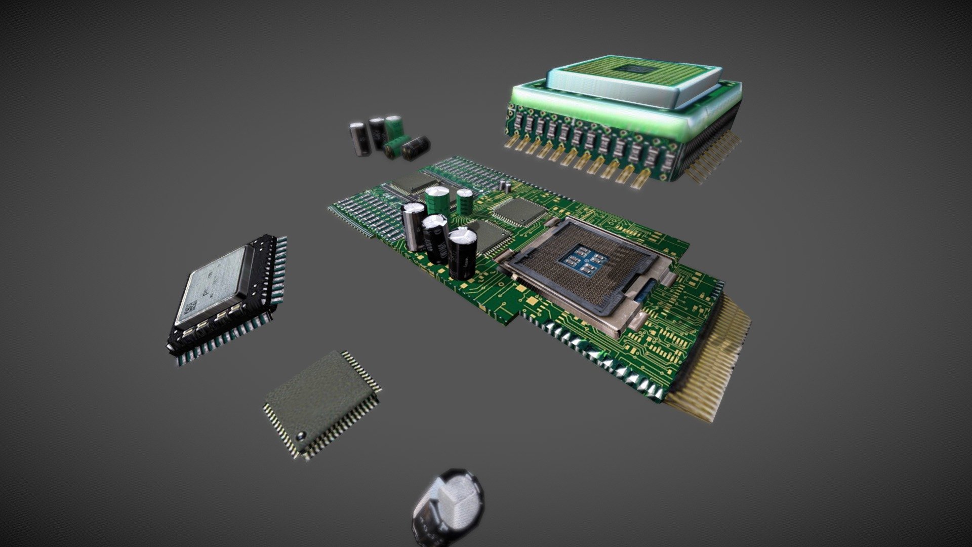 Electronic components #5 - Buy Royalty Free 3D model by AitorArts ...