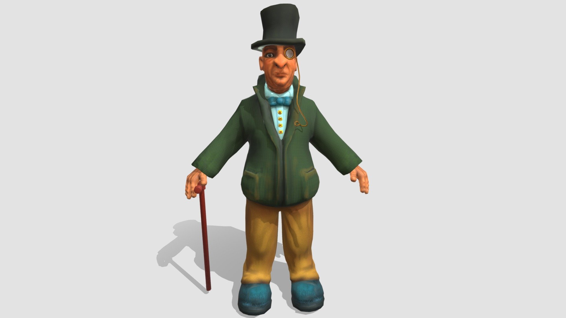 Cartoon Old Man Low Poly - Buy Royalty Free 3D model by olgabots ...