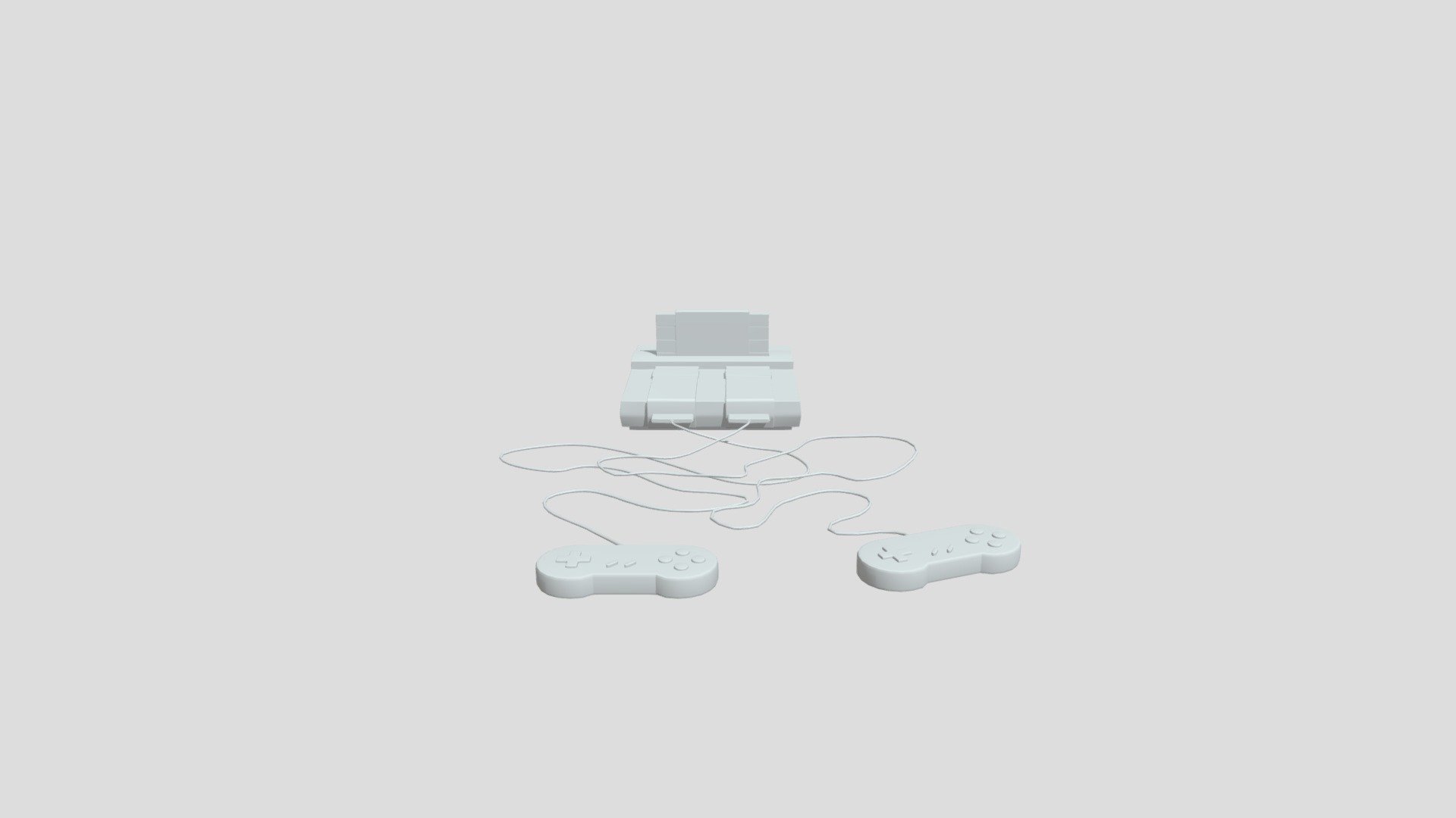 SNES with controllers - 3D model by ICantThinkOfAName ...