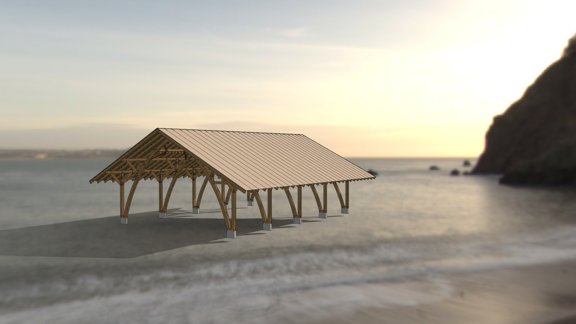 Arched Pavilion 2 3d Model By Newmanc [cc0956a] Sketchfab