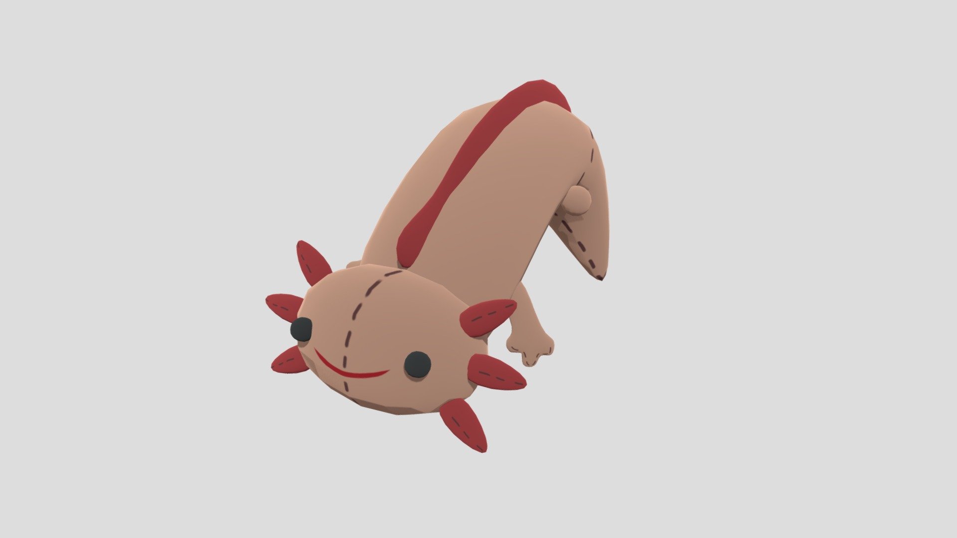 Axolotl plush - 3D model by Abigail Jimenez (@AbigailJimenez) [cc0c142 ...