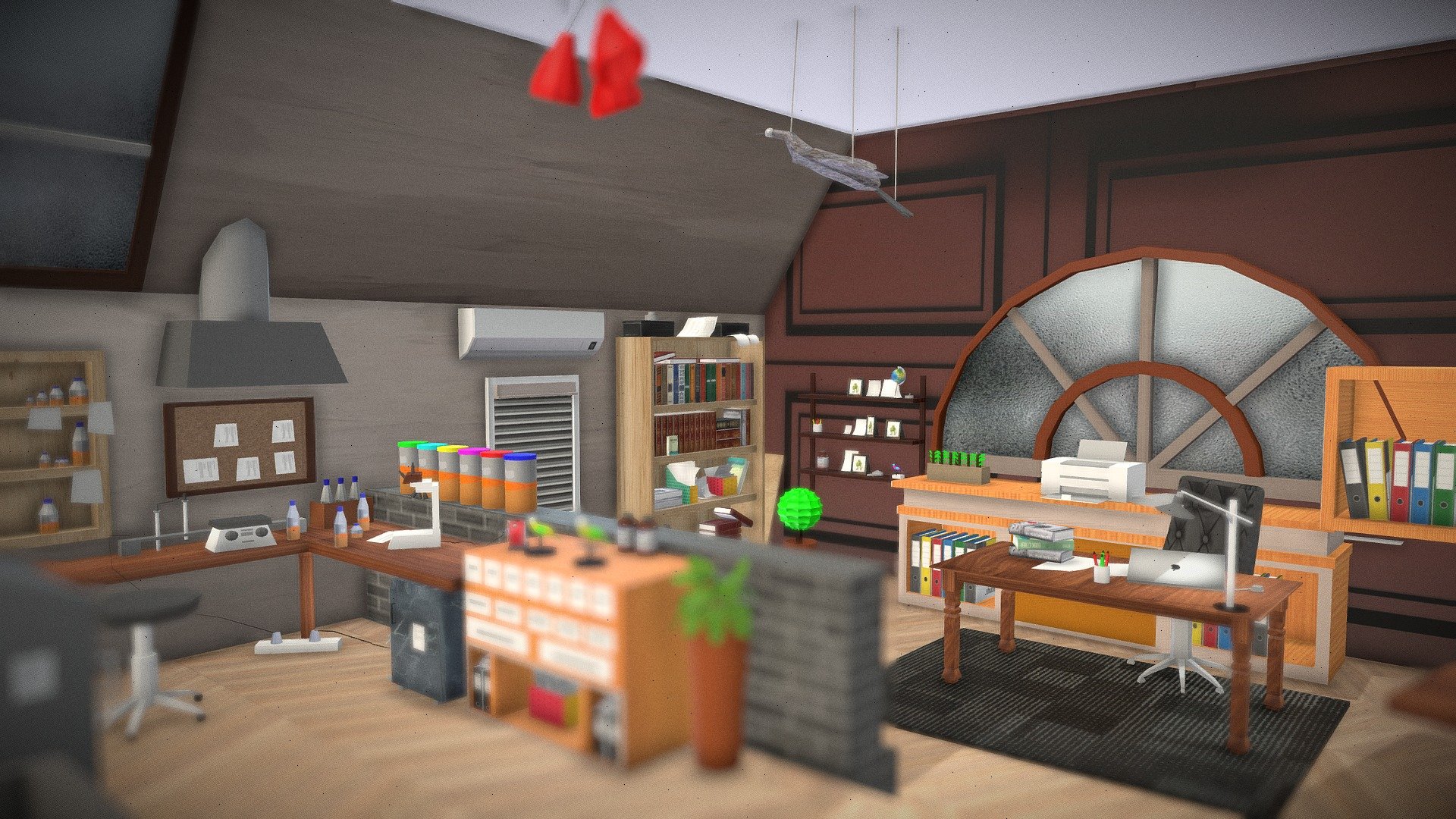 office room - Download Free 3D model by Abdullah Ramzan (@abdullah888 ...