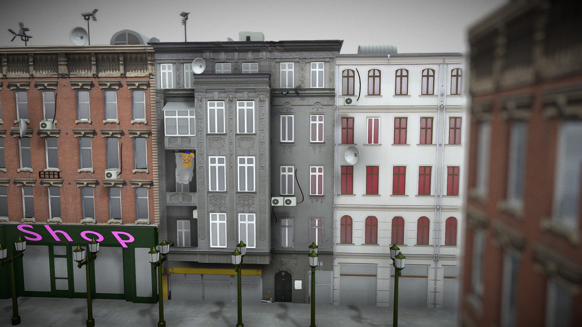 City street - Download Free 3D model by Artemis (@Artemis26) [cc0eff2 ...