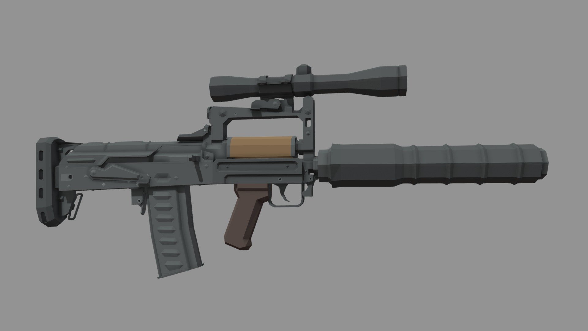 Low-poly OTs-14 Groza - Download Free 3D model by veightyfive [cc10889 ...