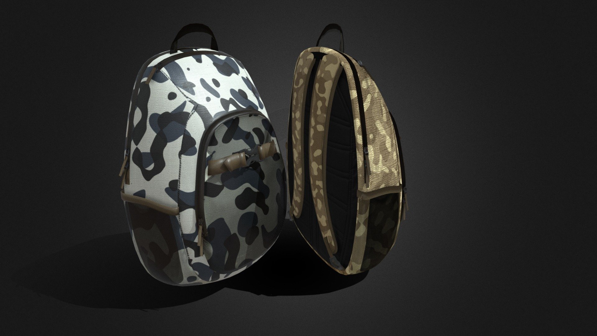 Basic Backpack daypack rucksack 3d - Buy Royalty Free 3D model by 3D ...