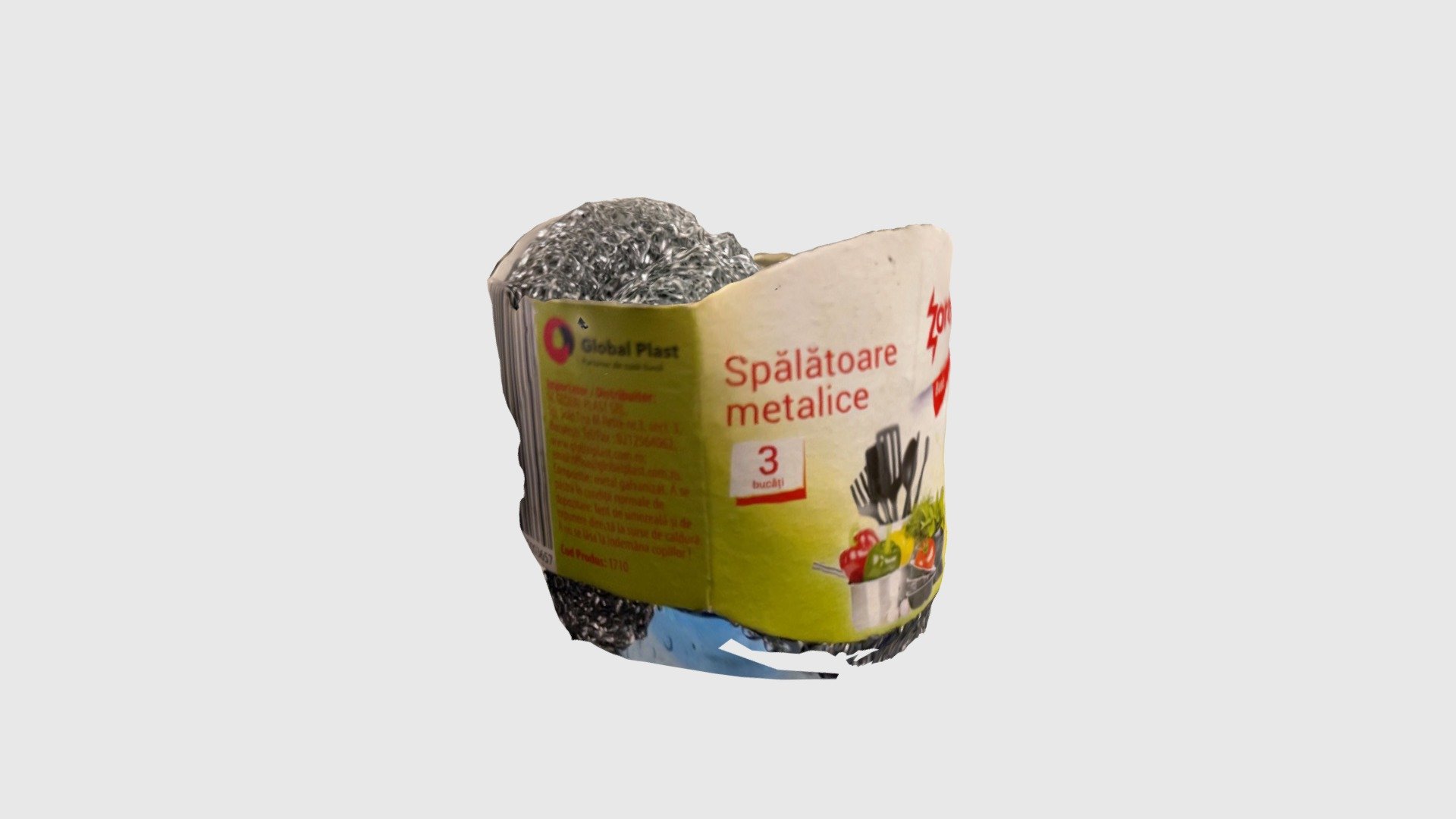 Metalic Sponge Set 3D - Download Free 3D model by uniquevector [cc1358c ...