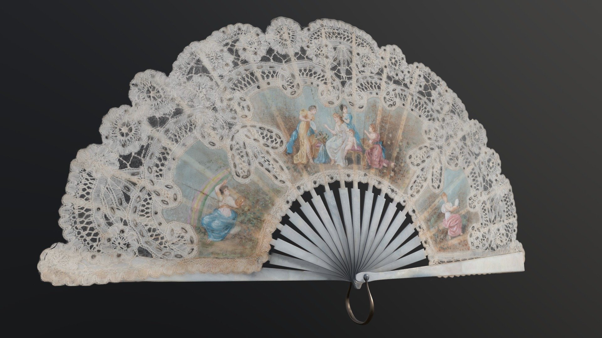 Folding fan with mythological scene - 3D model by AERO3D (@aero3d.ua ...