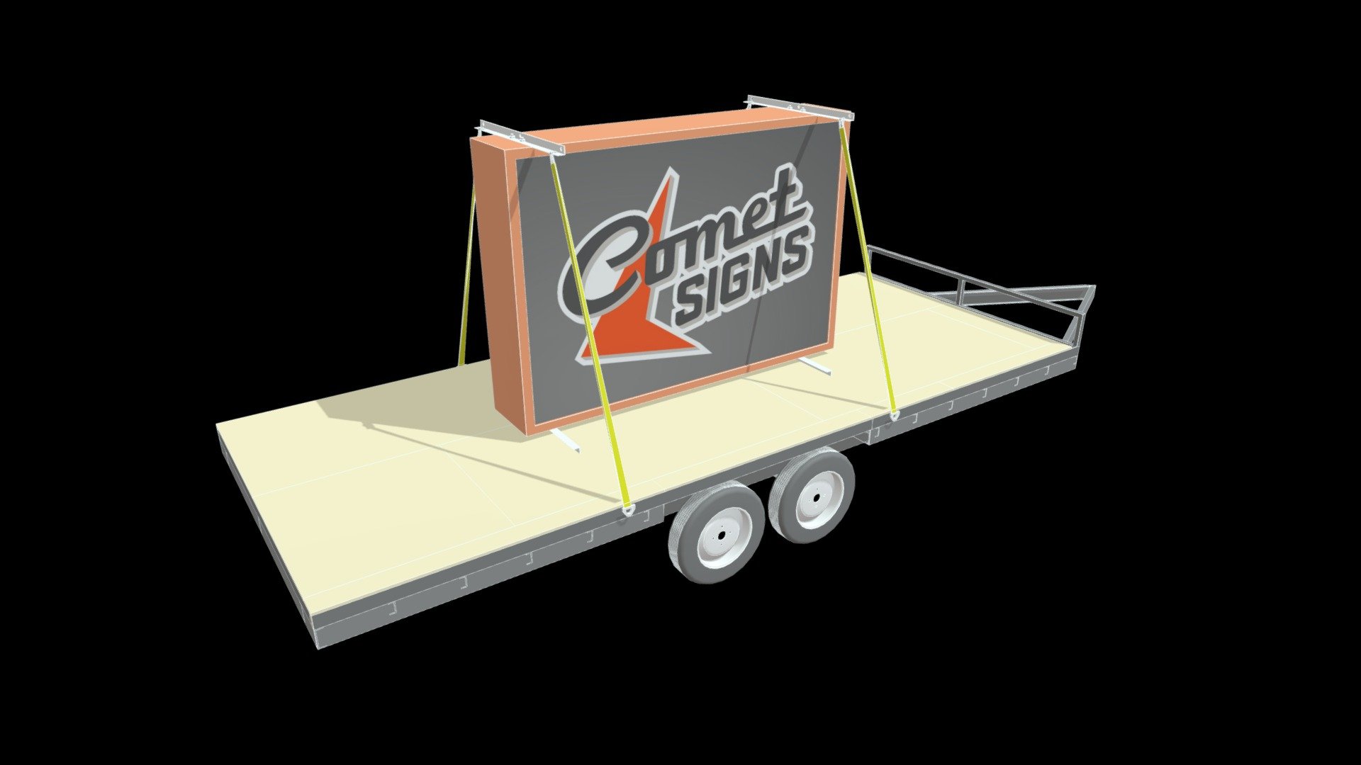 Sign Loading on Trailer (with int frame) - 3D model by cscartdept ...