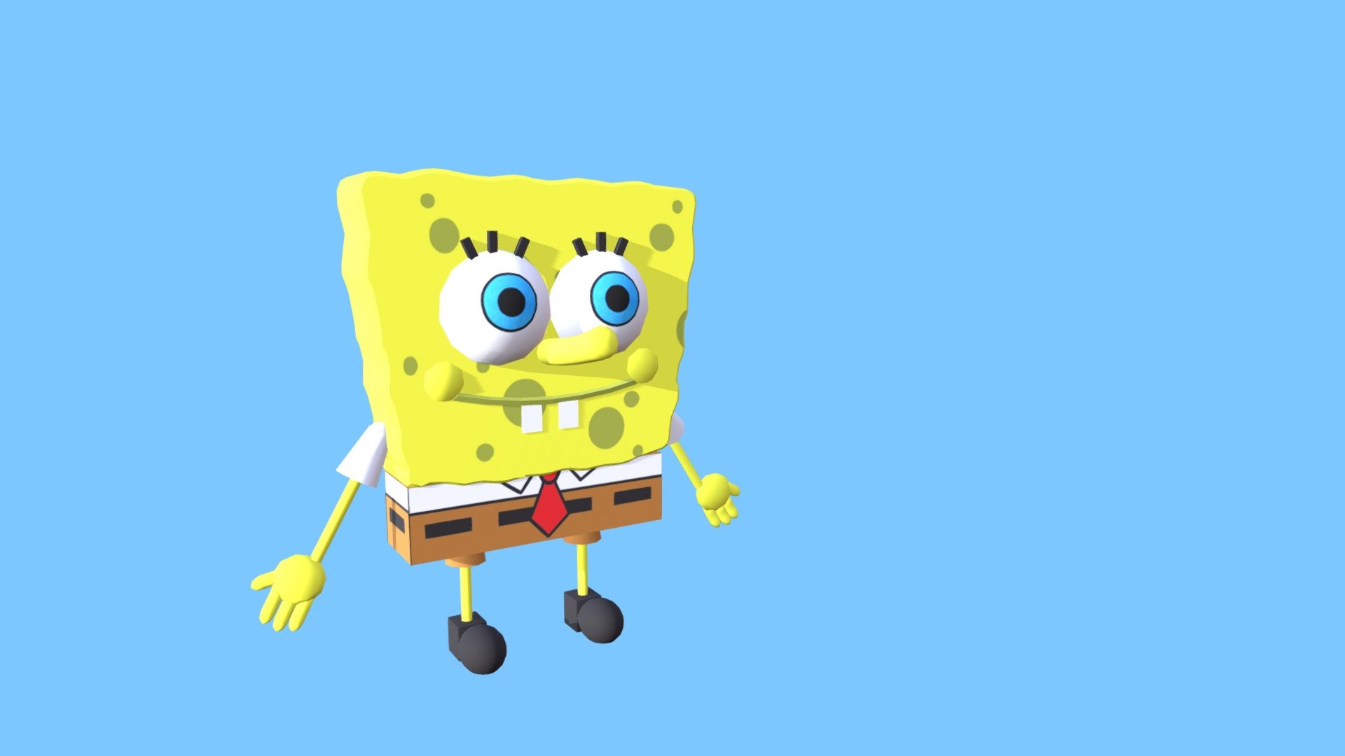 Spongebob with animations - 3D model by HughTwo [cc18bd4] - Sketchfab