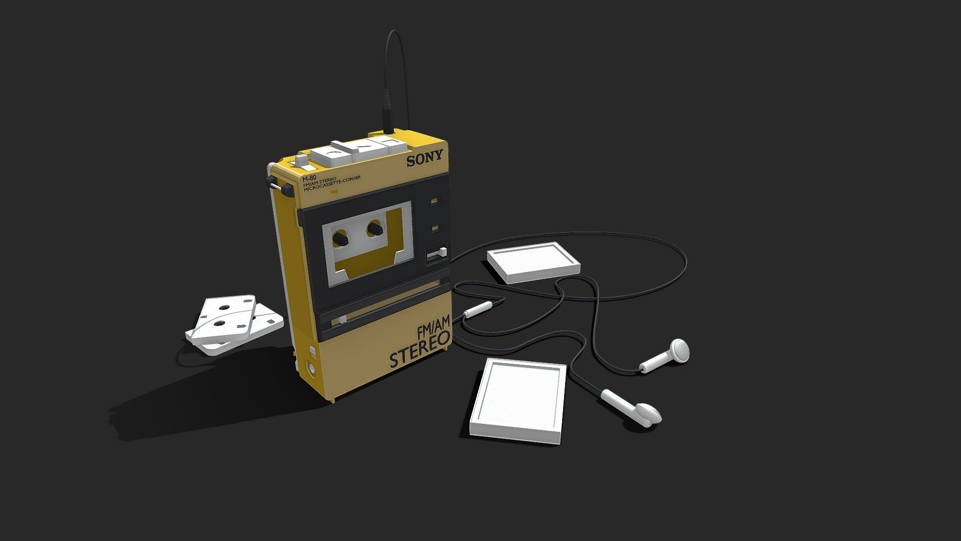 Sony Walkman M-80 - 3D model by Marcus Hirst (@umen1995) [cc18e78 ...