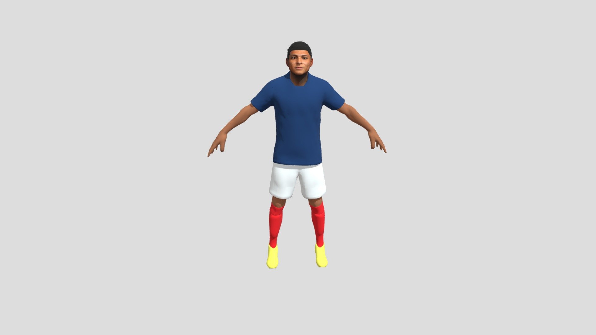 Charge mbappe 3d model #free + animation - Download Free 3D model by ...