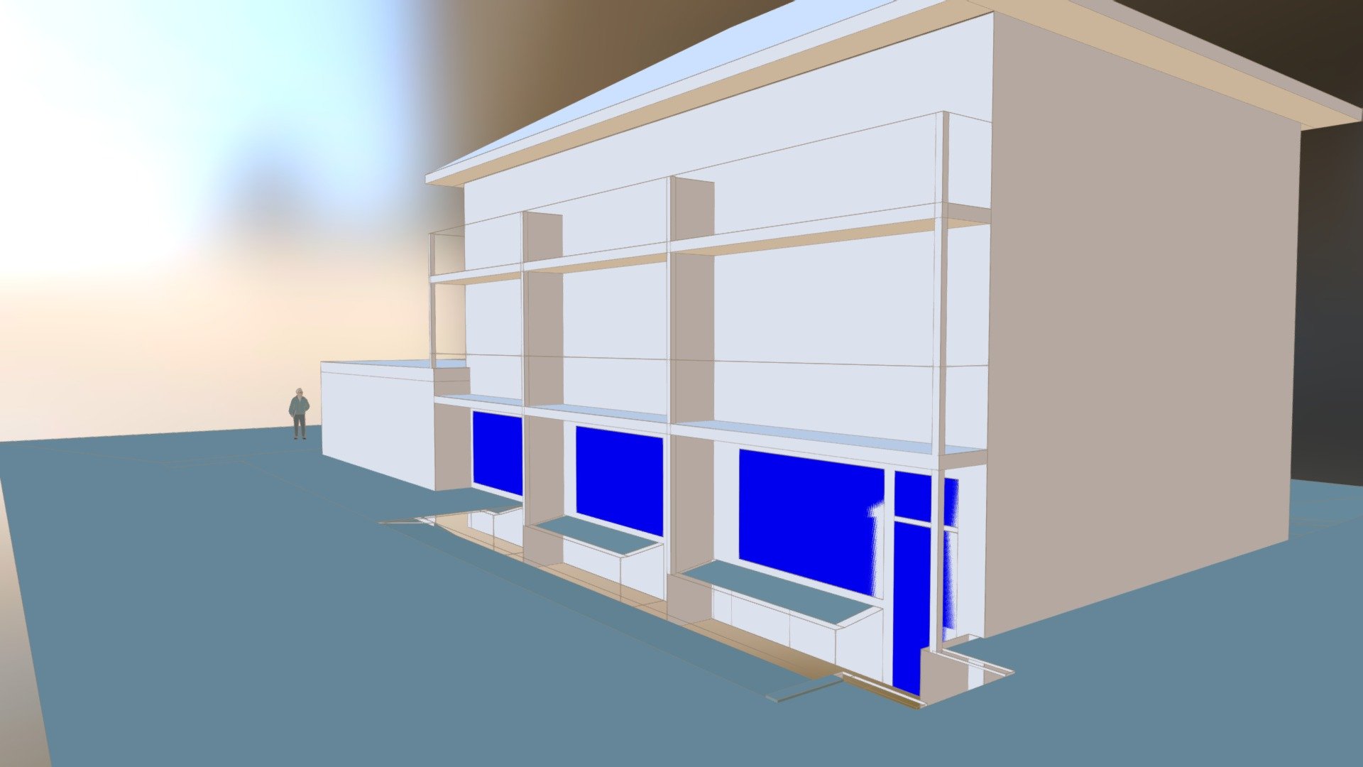 Bldg 3 One Stairway NO Ramp - 3D model by yogirob3rt [cc19c33] - Sketchfab