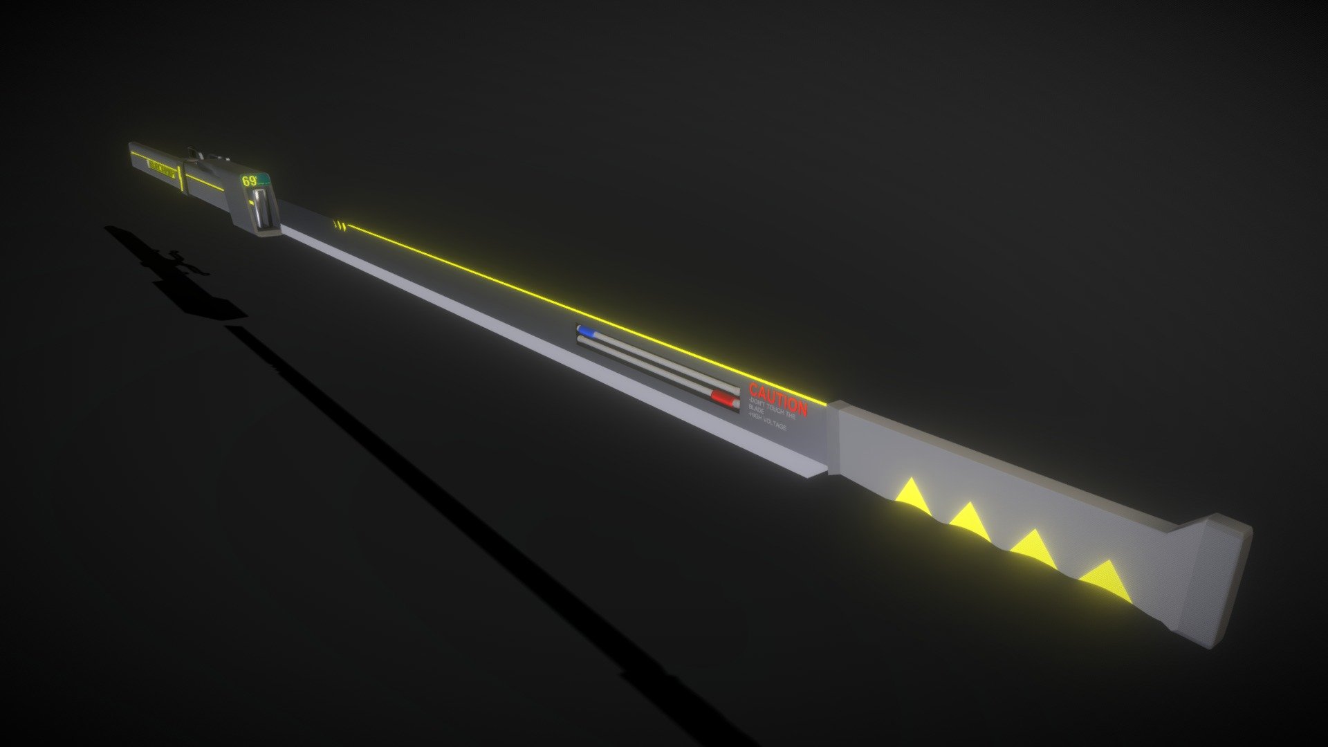 Sci-fi straight sword with electricity infusion - 3D model by ...