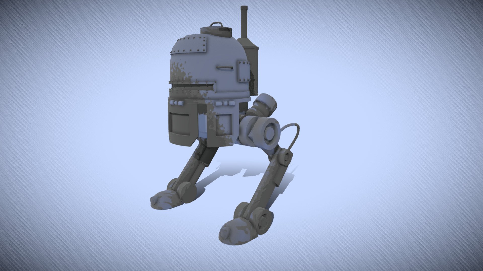Dieselpunk Mech Walker - 3D model by bigkahunaart [cc1f6a8] - Sketchfab