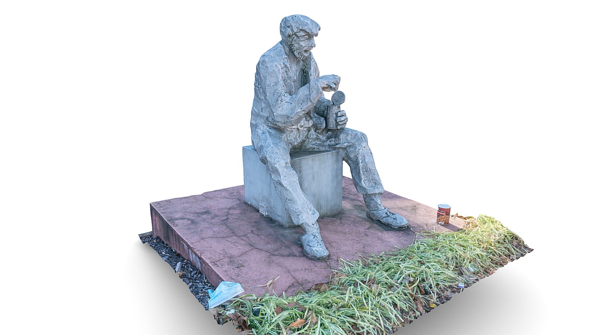 Man With Tail Eating Dog Food Straight From Can - 3D model by Phil ...
