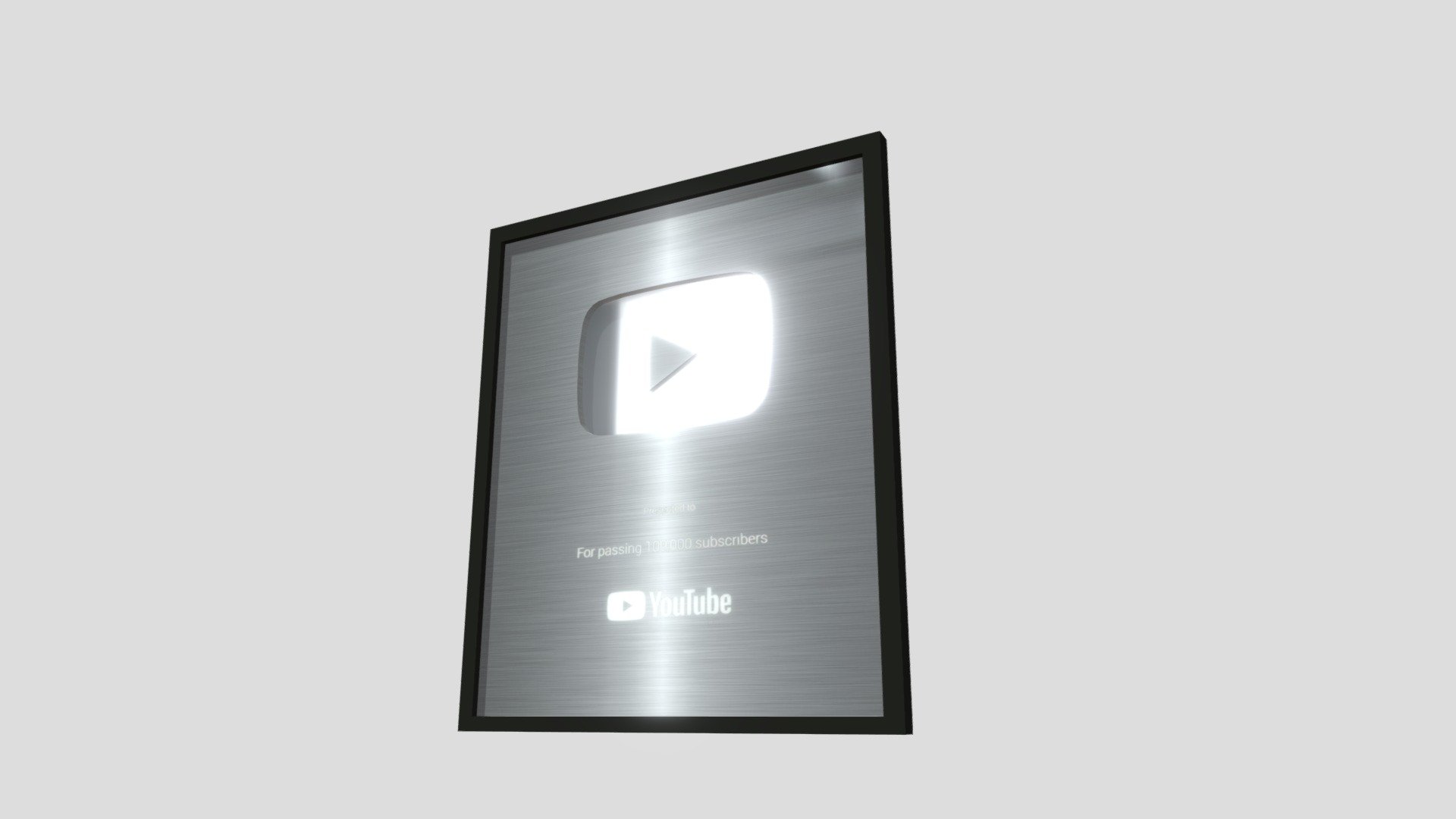 YouTube Play Button - Download Free 3D model by MarkMallow (@dsergiu ...