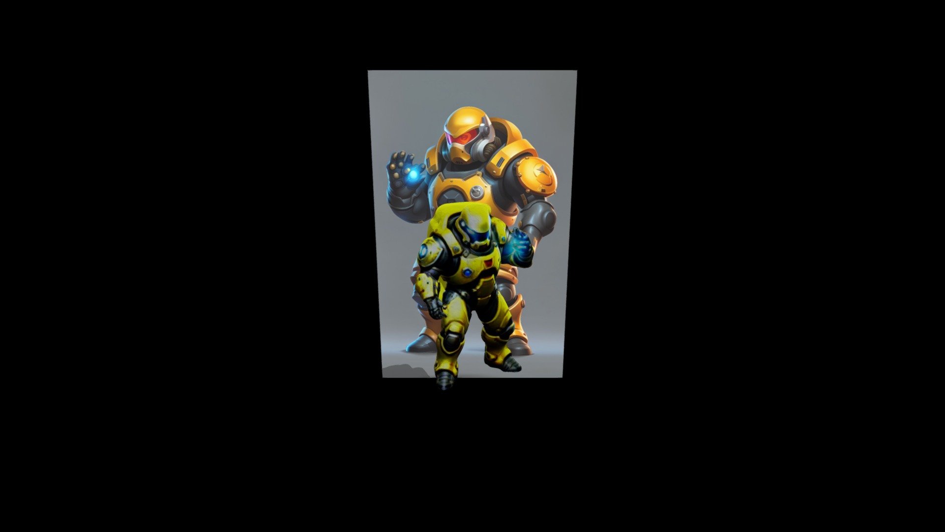 a of a robot with a glowing hand, hero characte - Download Free 3D ...