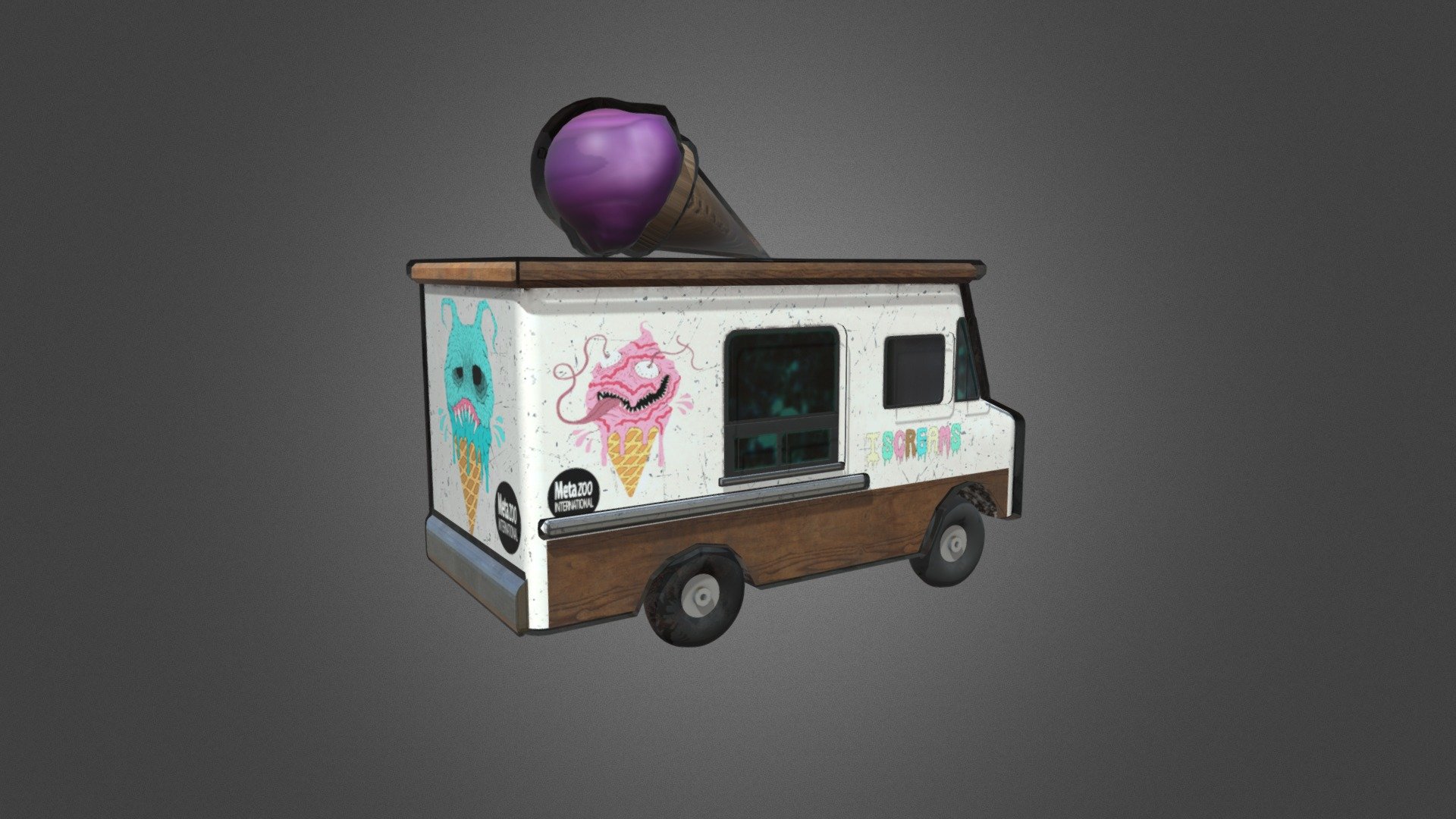 I Scream Truck - 3D model by SangoOfTheEast [cc2dd5c] - Sketchfab