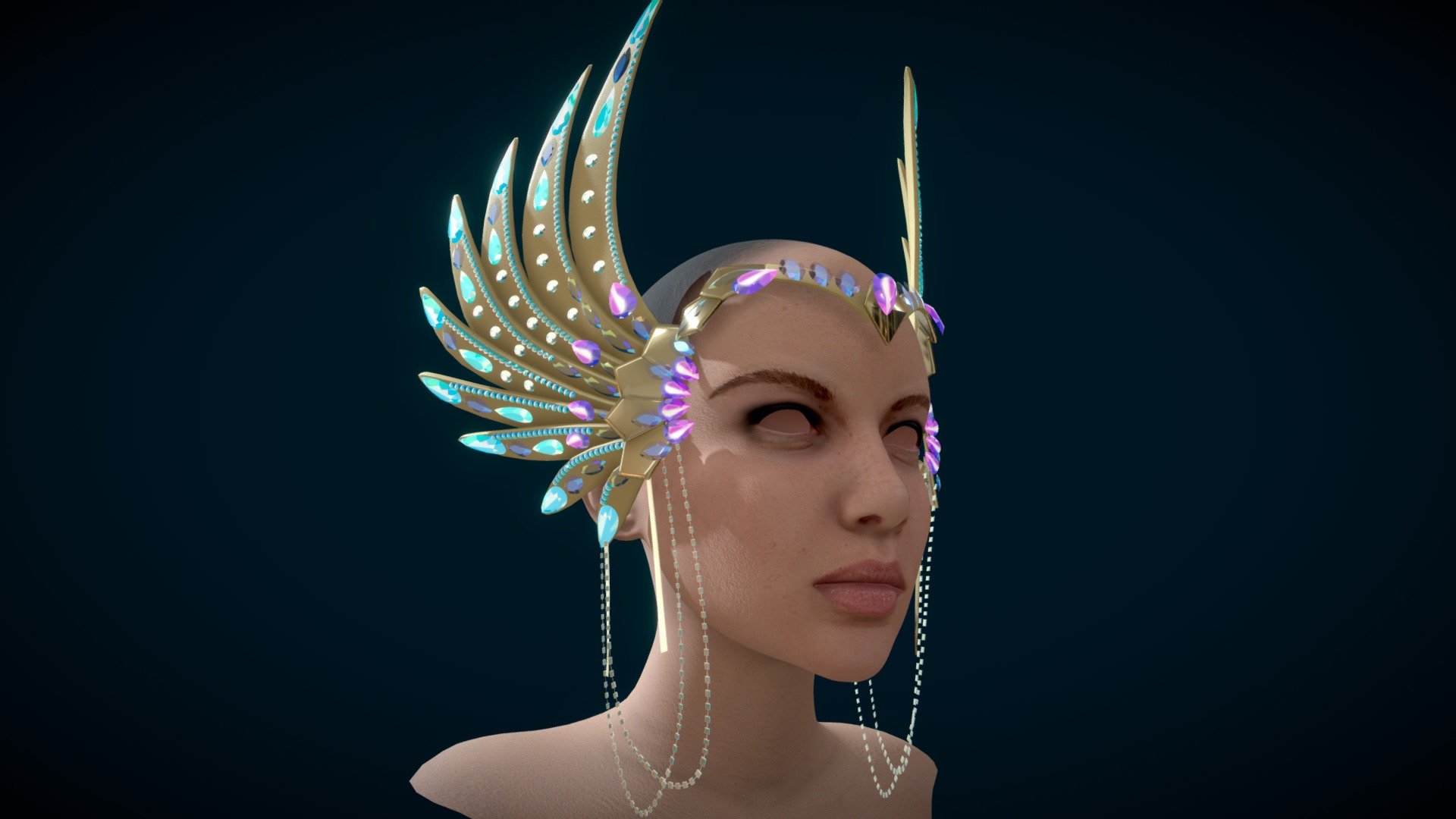 Wing Mask - Buy Royalty Free 3D model by arloopa [cc304bf] - Sketchfab ...