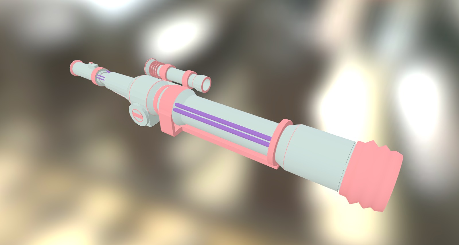 pink sci fi rocket gun - 3D model by button0431 [cc32c8e] - Sketchfab