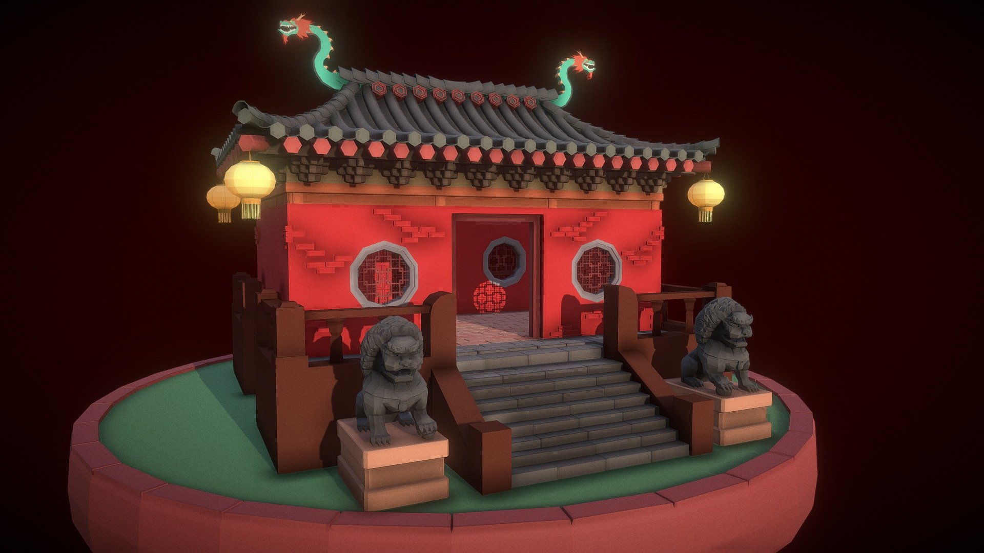 Chinese Temple - 3D model by Thomas.Osterhammel (@Thost) [cc36499 ...