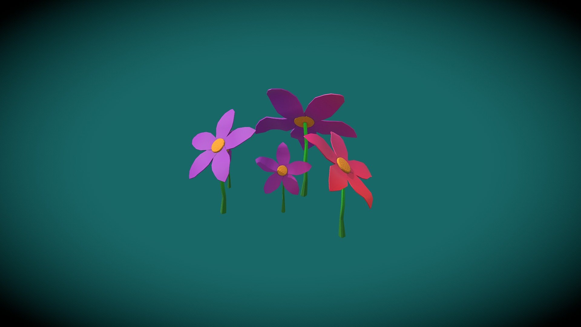 Low Poly Flower Foliage - 3D model by Shuckwaffles (@shuckwaffles14 ...