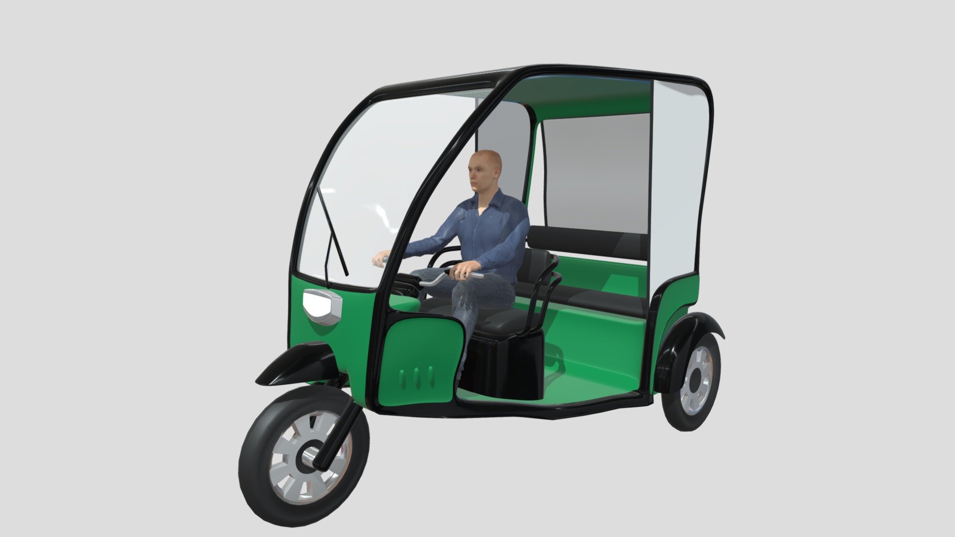 Rickshaw - 3D model by JohnnyRouddro [cc3a2f3] - Sketchfab