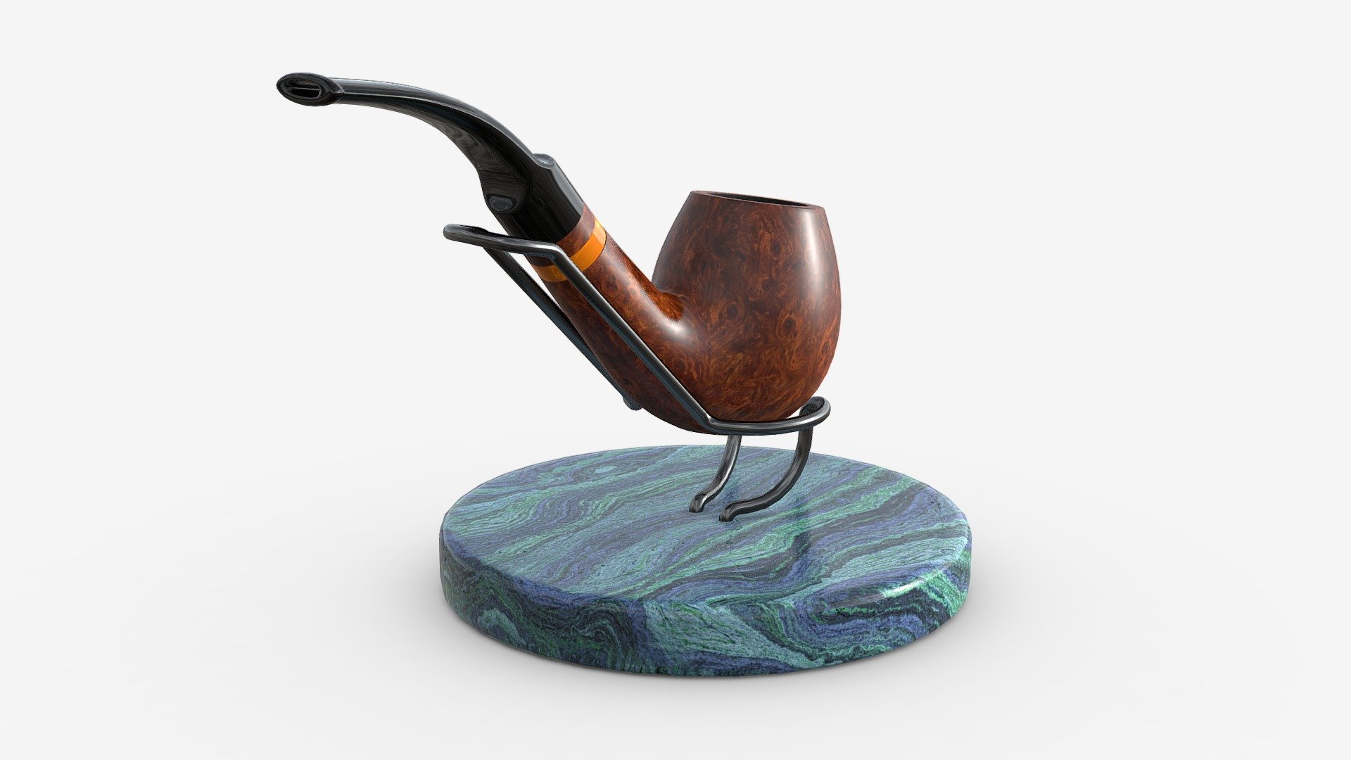 Smoking Pipe Holder Wire with Pipe - Buy Royalty Free 3D model by ...