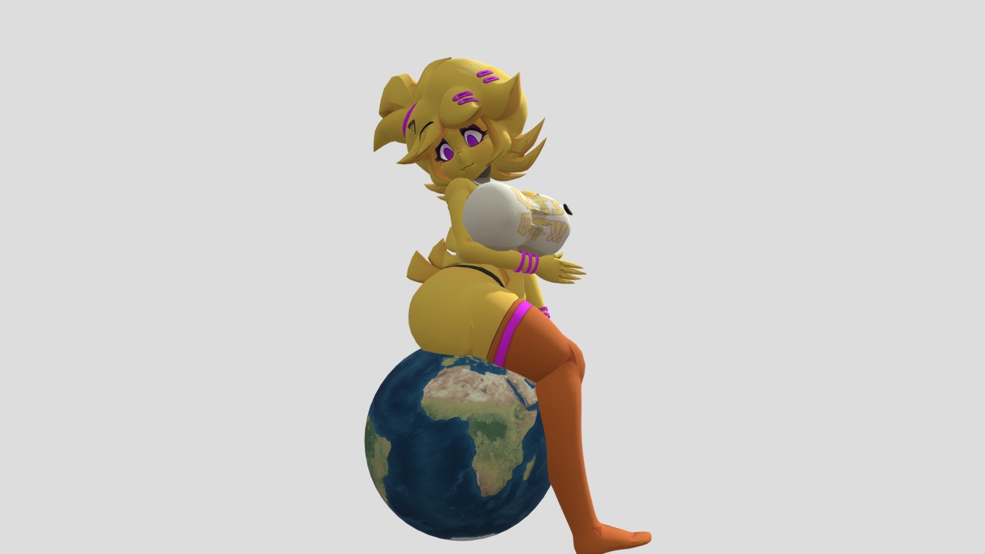 Chiku Earth Sit Pose // Cryptia Curves \\ FNC - 3D model by Cryptia Curves (@CryptiaCurves ...