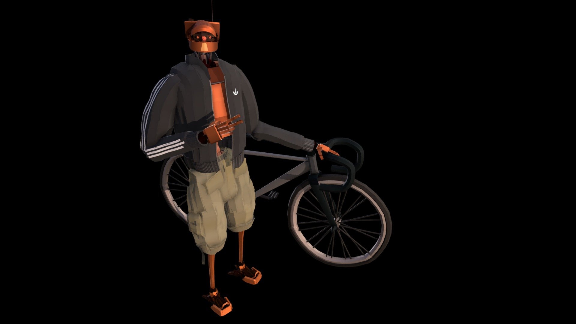 bicyclist brobot - 3D model by a111ur [cc4133b] - Sketchfab