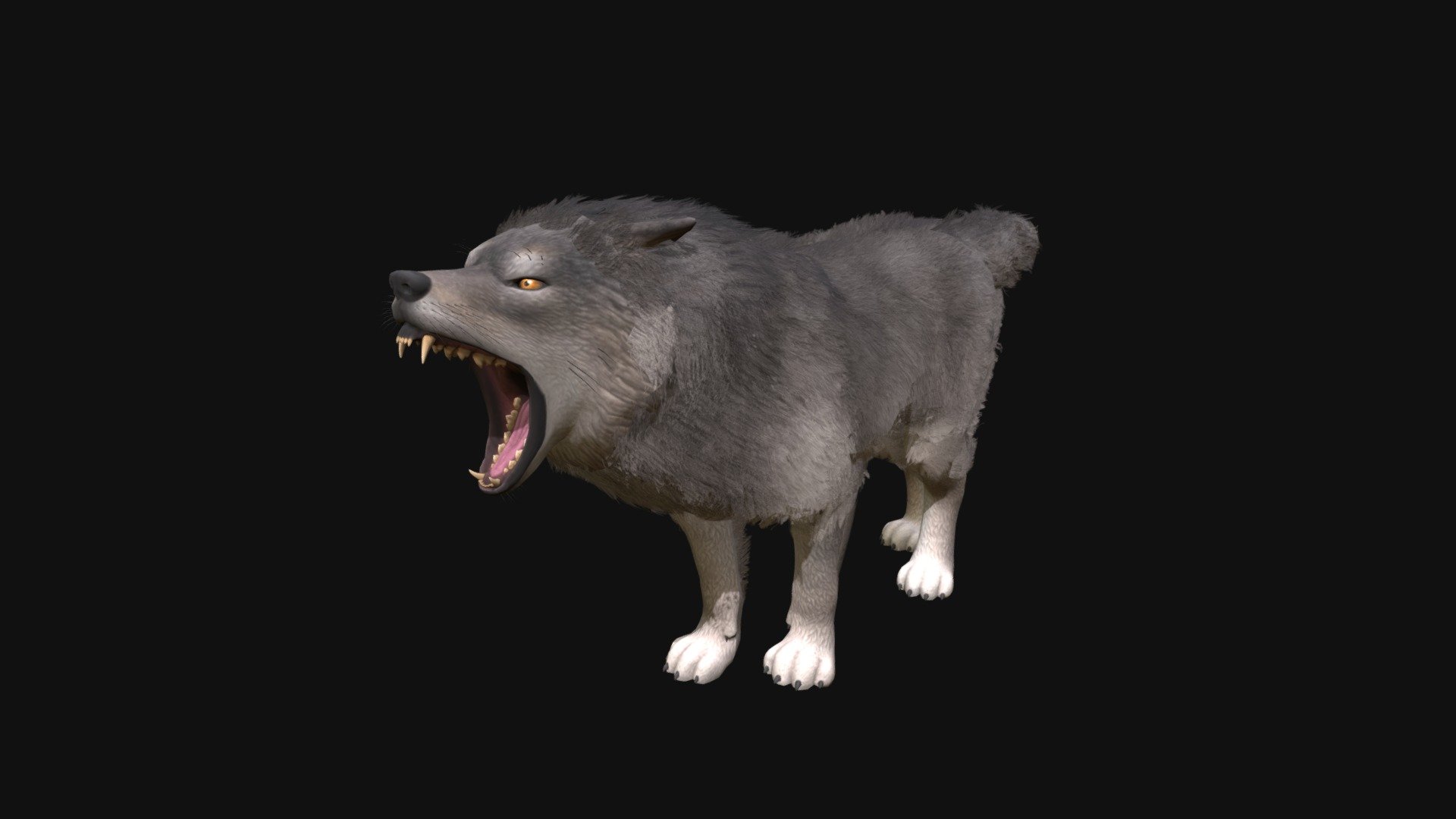 Realistic Wolf Pose - 3D model by Vu. (@vukhiemton1201) [cc41827 ...