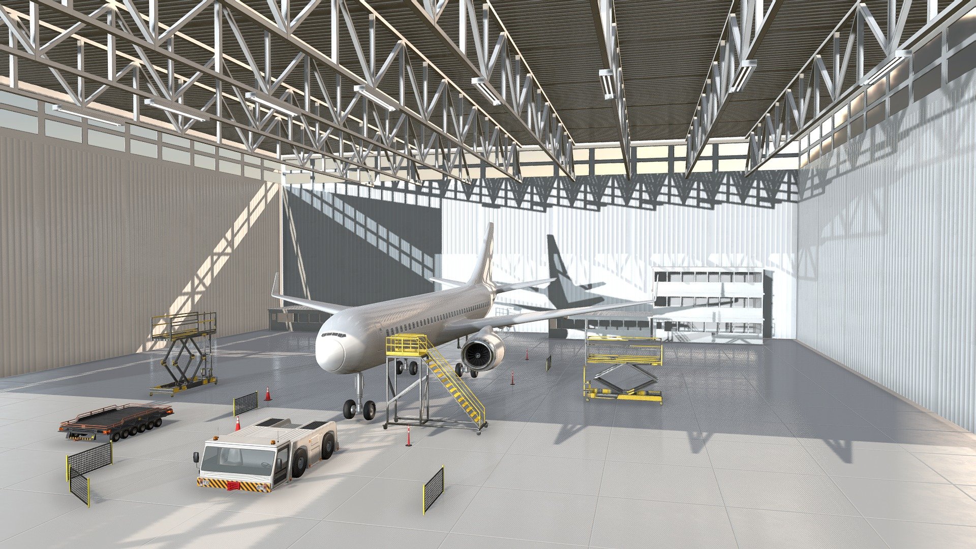 Aircraft Maintenance Hangar - Buy Royalty Free 3D model by Sousinho ...