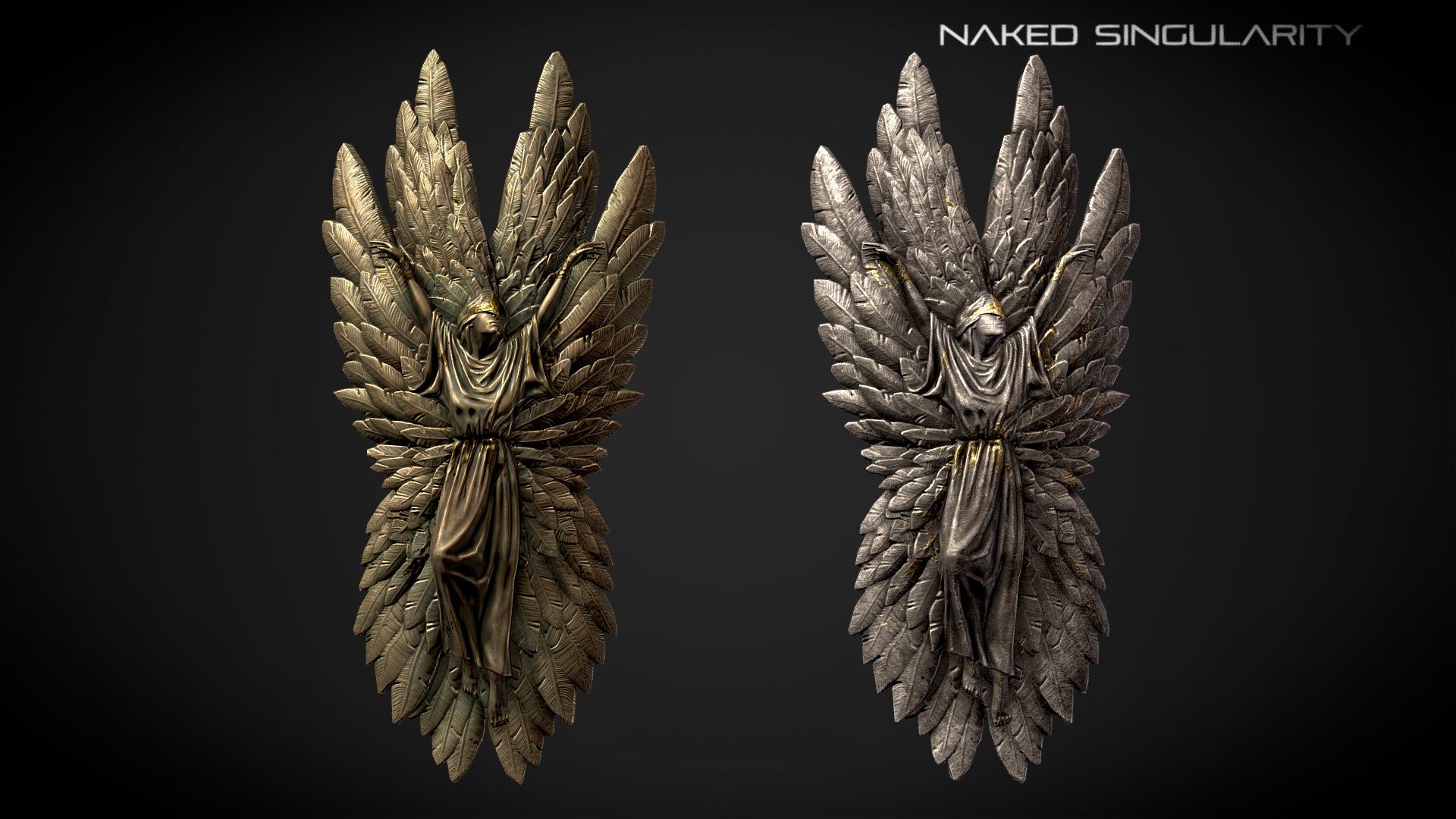 Wing Shield | Medieval dark fantasy weapon - Buy Royalty Free 3D model ...