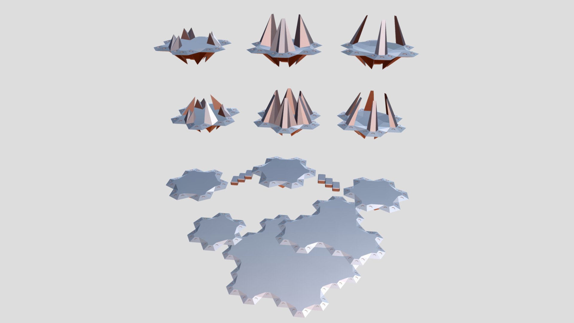 A collection of scifi Floating Platforms - Download Free 3D model by ...