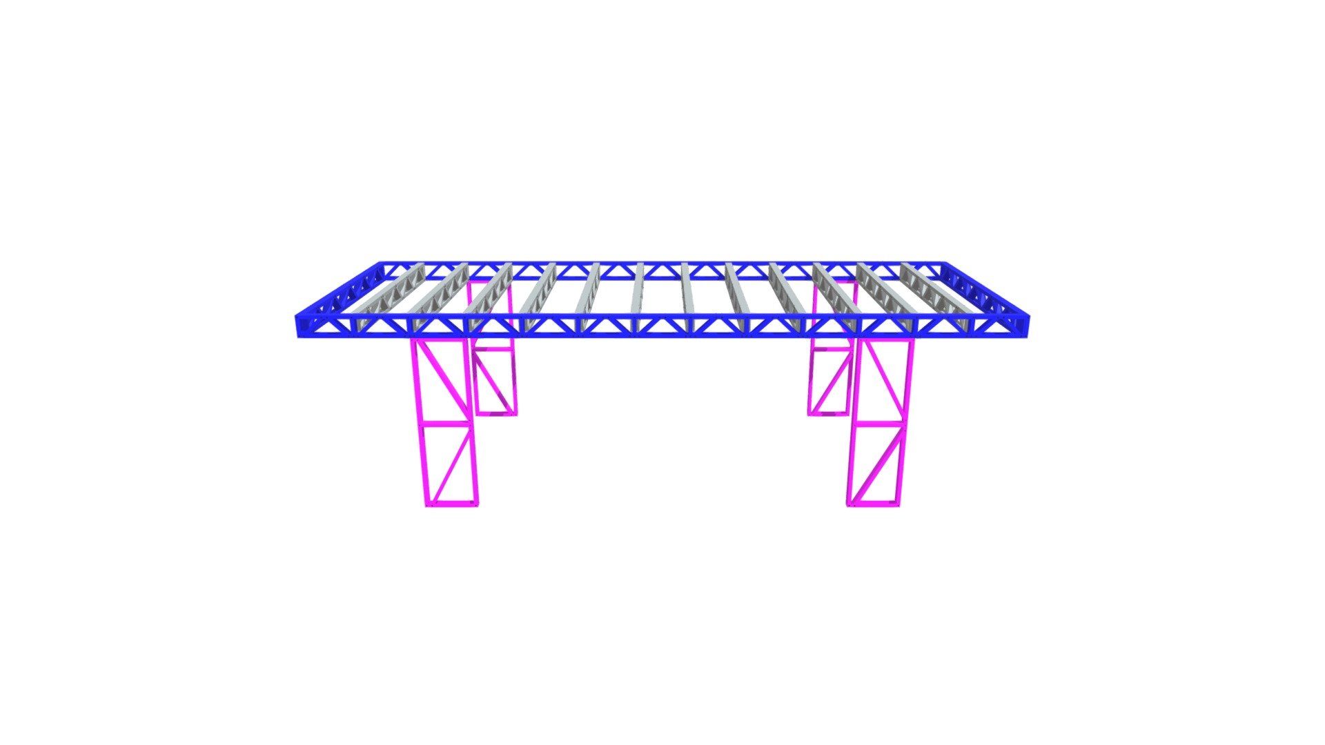 3m x 7.8m Mezzanine - Download Free 3D model by Steel Frames Direct ...