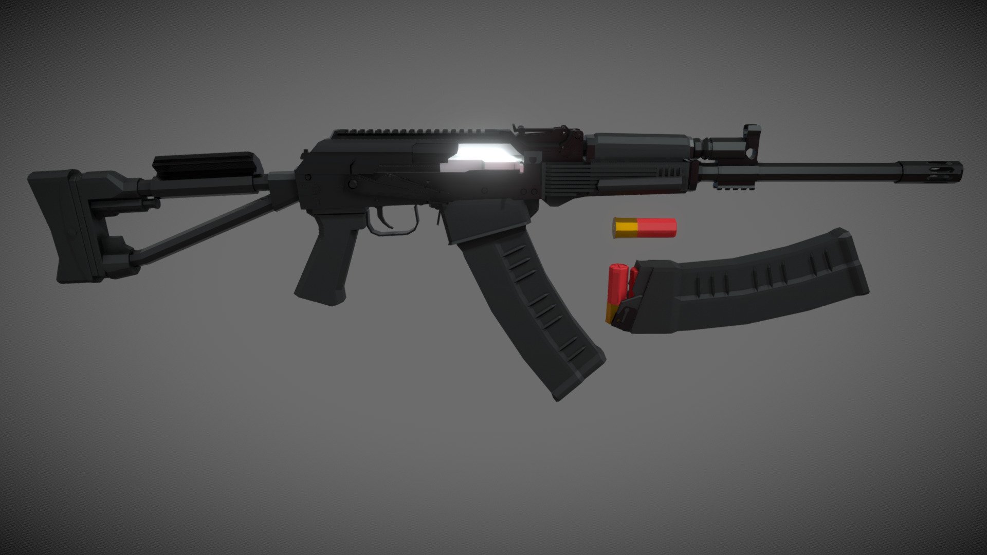 low-poly Saiga-12 Ex. 30 - Download Free 3D model by D_U (@DU1701 ...