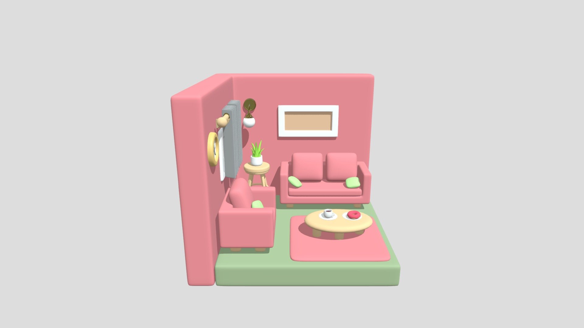 Isometric Stylized Room - 3D model by Ludovica3D [cc5003d] - Sketchfab