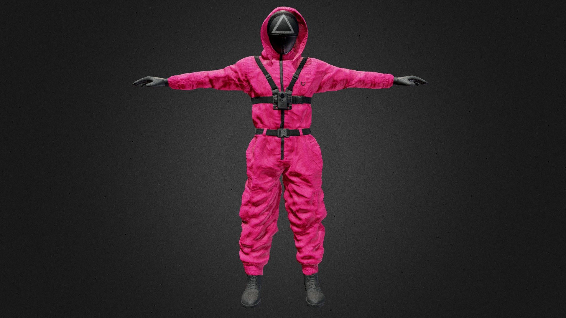 Squid Game Triangle Guard - 3D model by polbrainstorm [cc50fd5] - Sketchfab