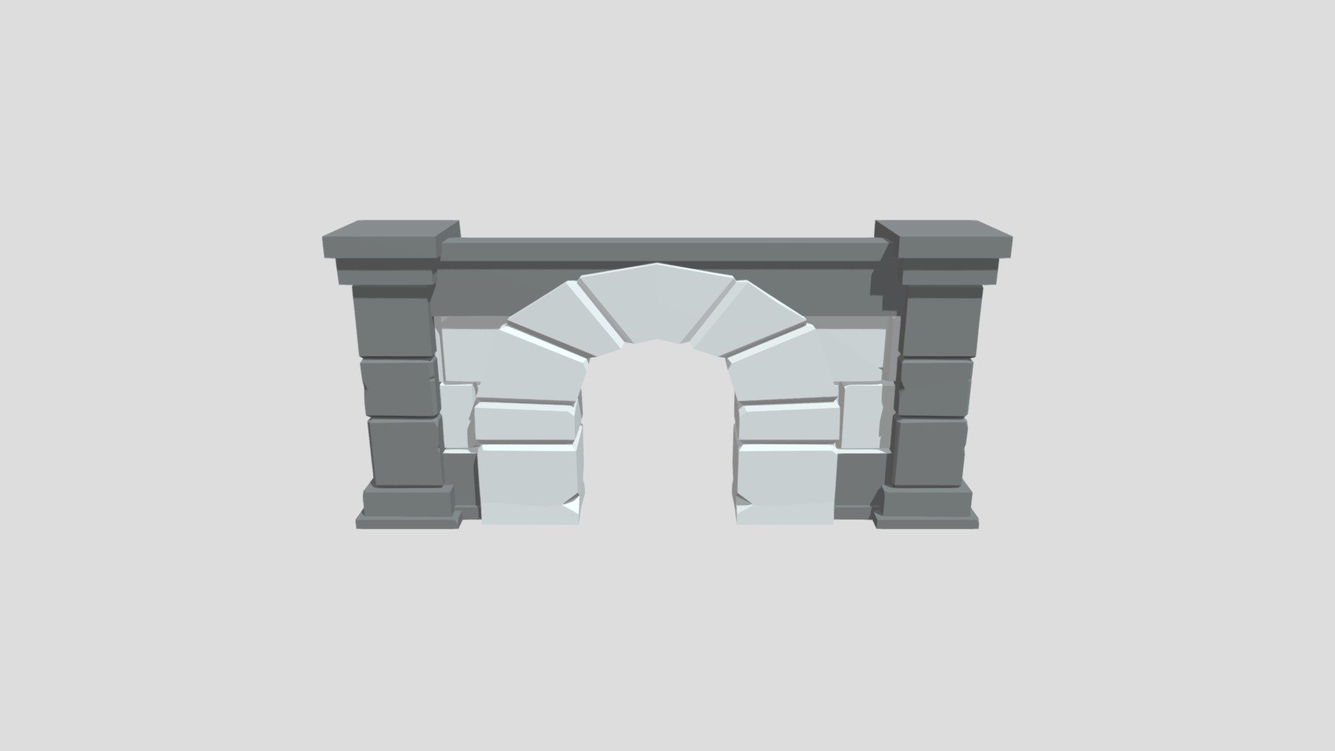 3D stone effect door LowPoly style - Download Free 3D model by Jose ...