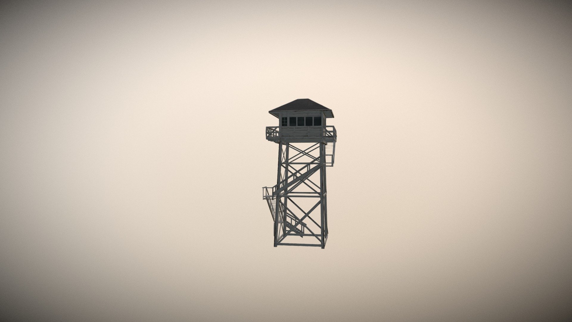 Fire lookout tower - 3D model by Evangeline (@EvametryE) [cc5ea0f ...