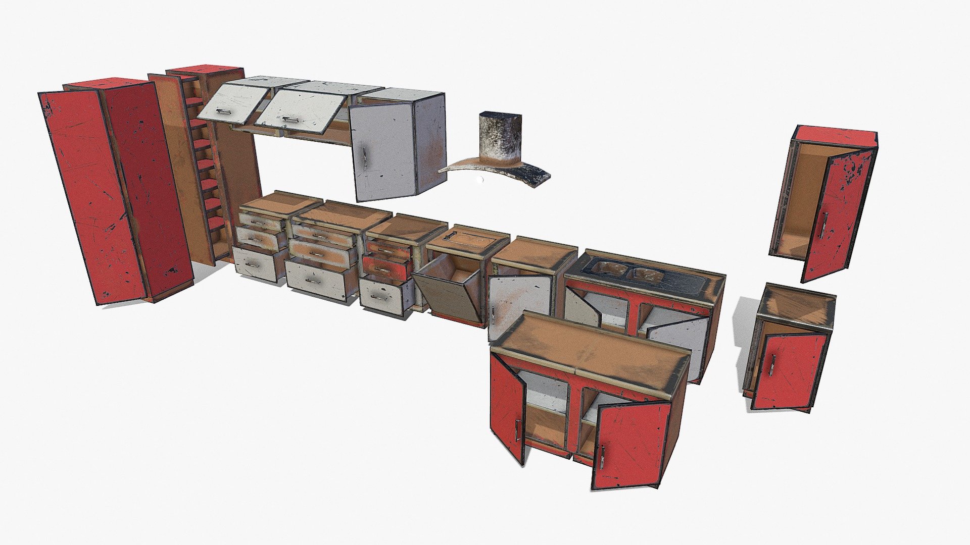 Old kitchen set - Download Free 3D model by Pieter Ferreira ...