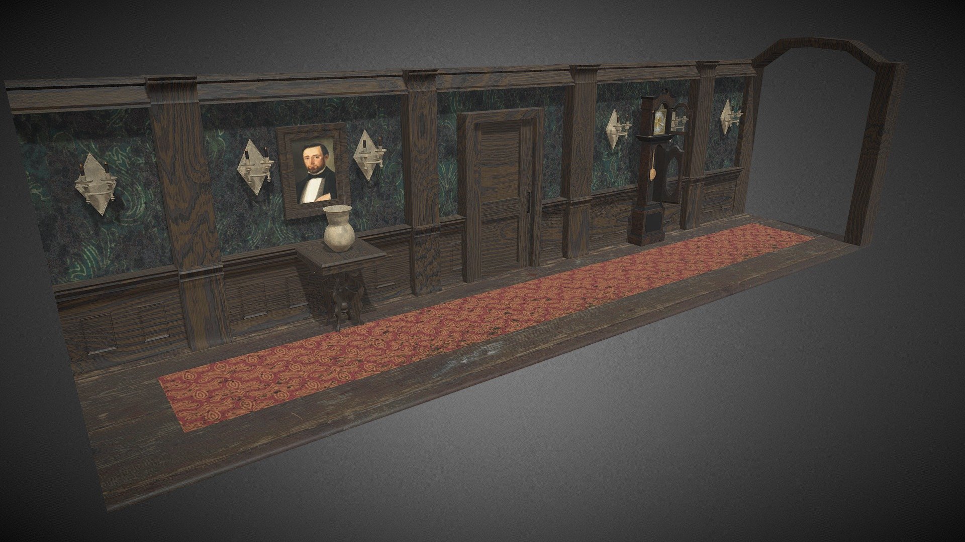 Hallway Complete - 3D model by yanianc2002 [cc63c45] - Sketchfab