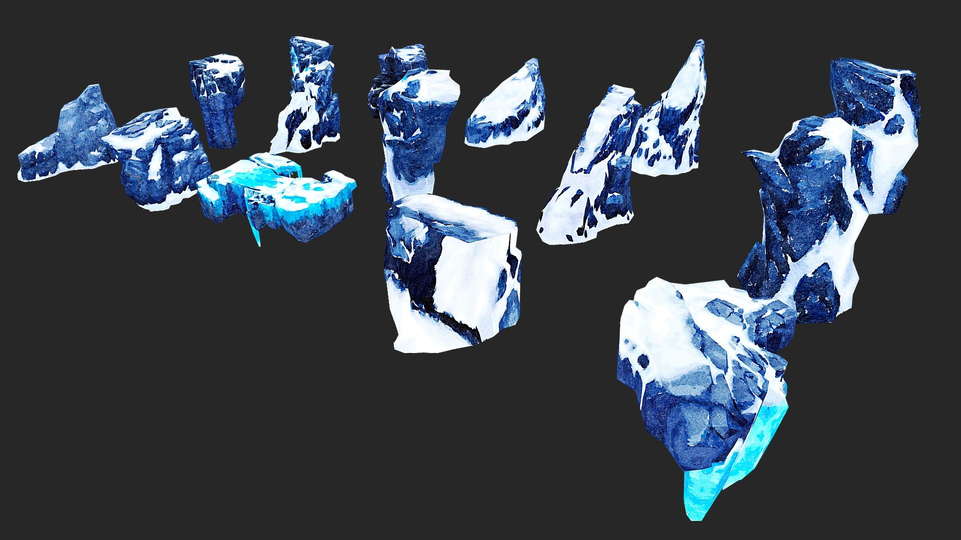Low Poly Stone Illustration Part 5 - Game Ready - 3D model by josluat91 ...