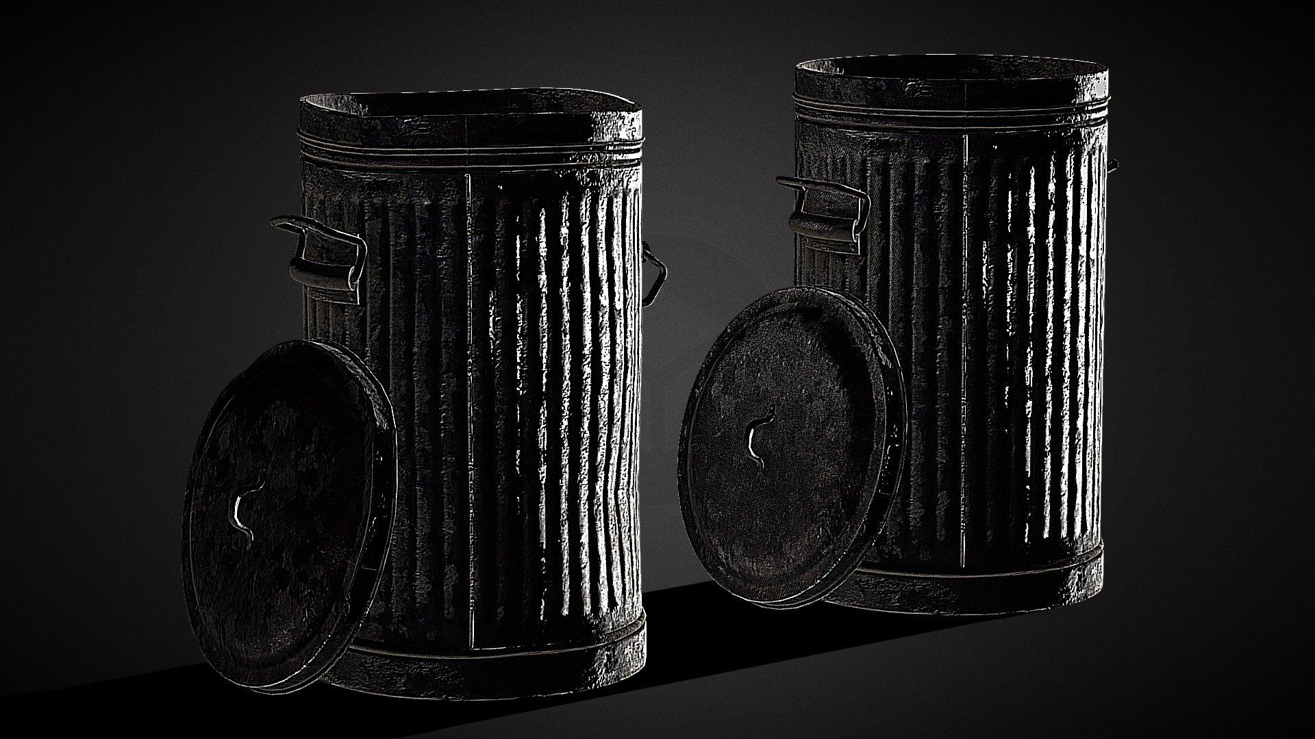 metal trash can - Download Free 3D model by White_sniper [cc69cb8 ...