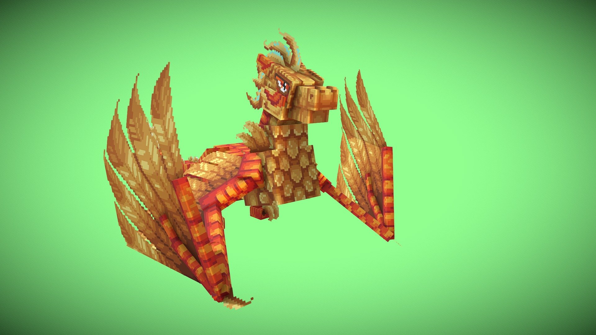 Fire Dragon - 3D model by Sapphire Studios (@sapphire_studios) [cc6e73e ...